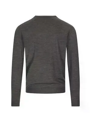 Fedeli V-neck Wool Sweater - Grey