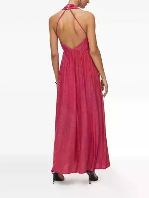 Liu Jo Lurex V-neck Maxi Dress