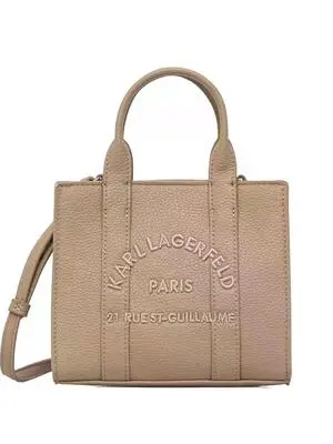 Karl Lagerfeld Rue St-guillaume Mini Tote Bag - Neutrals