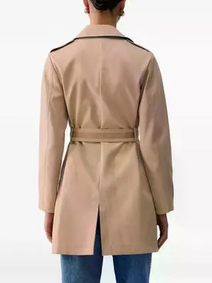 Liu Jo Long Trench Coat With Belt - Neutrals