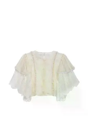 ANIYE BY Ruffled Lace Blouse