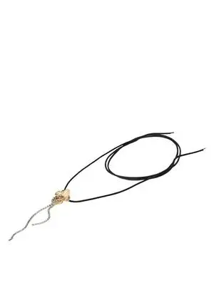 Maje Floral Charm Necklace - Black