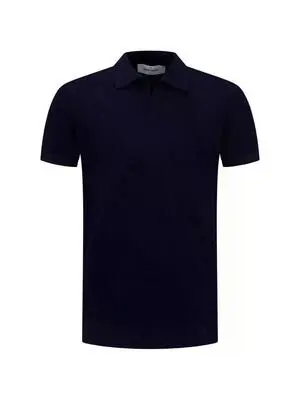 GRAN SASSO Short-sleeve Polo Shirt - Blue
