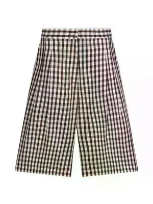 Liu Jo Gingham Bermuda Shorts - Brown