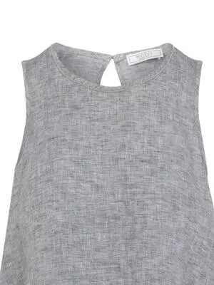 Peserico Keyhole Asymmetrical Blouse