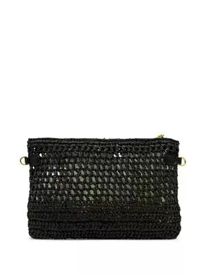 GIANNI CHIARINI Nefeli Crochet Zip Pouch - Black