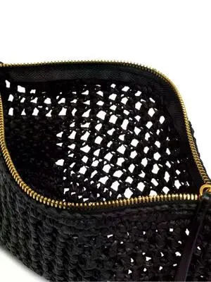 GIANNI CHIARINI Nefeli Crochet Zip Pouch - Black