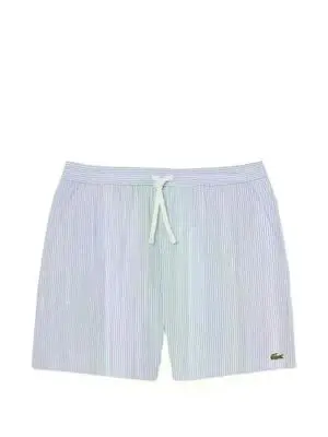 Lacoste Striped Swim Shorts - Blue