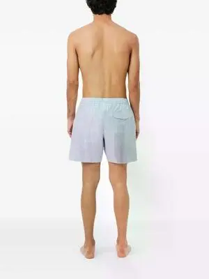 Lacoste Striped Swim Shorts - Blue