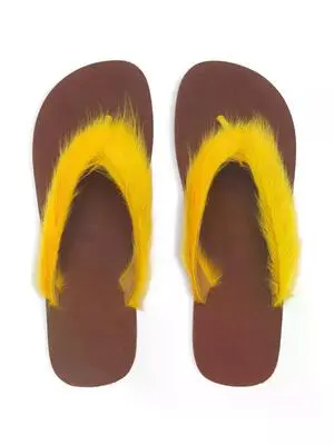 Marni Tread Footbed Flip-flops - Yellow