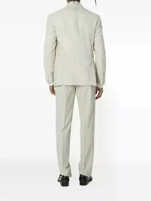 LARDINI Double-breasted Pin Suit - Neutrals