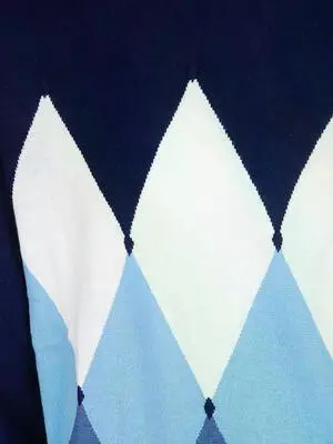 BALLANTYNE Argyle Crew-neck Sweater - Blue
