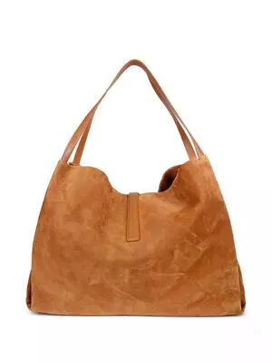 FERRAGAMO Suede-leather Tote Bag - Brown