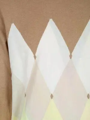 BALLANTYNE Argyle Crew-neck Sweater - Neutrals