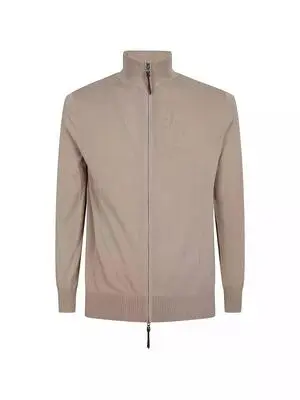 BALLANTYNE Zip-up Cardigan - Neutrals