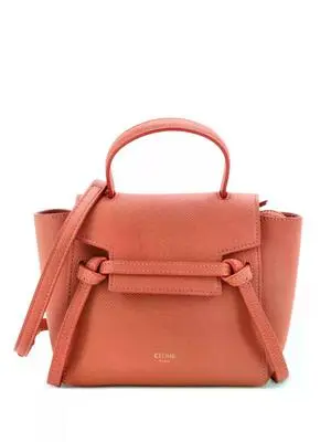 Celine Belt Bag Textured Leather Pico Shoulder Bag - Pink