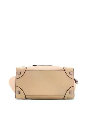 Celine Luggage Bag Grainy Leather Micro Tote - Neutrals