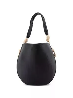 Prada Tambour Leather Shoulder Bag - Black