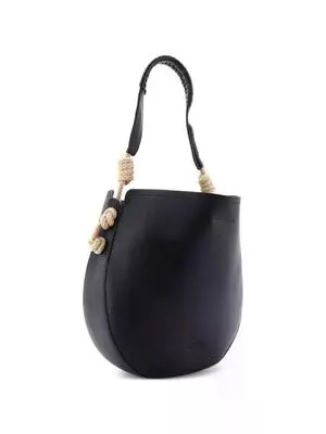 Prada Tambour Leather Shoulder Bag - Black