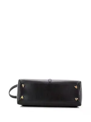 Celine 16 Top Handle Satchel Smooth Calfskin Medium - Black