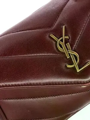 Saint Laurent Loulou Nm Matelasse Chevron Leather Mini Shoulder Bag - Red