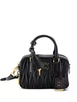 Miu Miu Arcadie Top Handle Bag Matelasse Leather Small Satchel