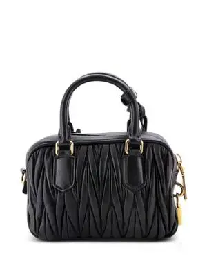 Miu Miu Arcadie Top Handle Bag Matelasse Leather Small Satchel