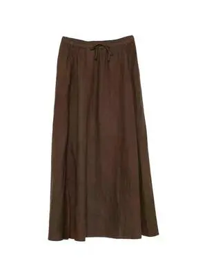 Closed Drawstring Maxi Skirt