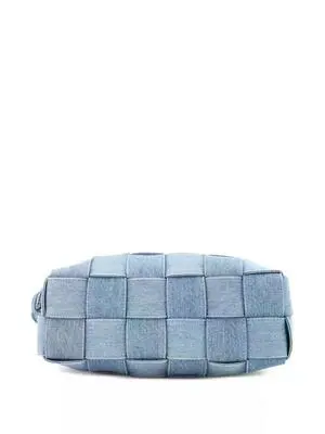 Bottega Veneta Cassette Maxi Intrecciato Denim Shoulder Bag - Blue