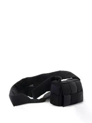 Bottega Veneta Cassette Maxi Intrecciato Nylon Extra Mini Crossbody Bag - Black