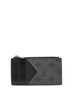 LOUIS VUITTON 2021-2026 Monogram Eclipse Reverse Taigarama Coin Card Holder