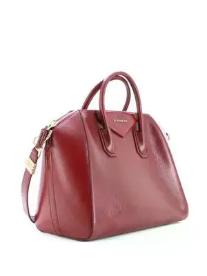 Givenchy Antigona Glazed Leather Medium Satchel - Red