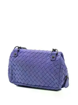 Bottega Veneta Mini Nappa Intrecciato Expandable Chain Flap Crossbody Bag - Purple