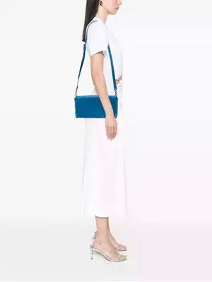 Bottega Veneta Nappa Intrecciato Flap Crossbody Bag - Blue
