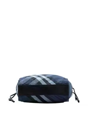 Burberry Supernova Check Nylon Buckleigh Tote Bag - Blue