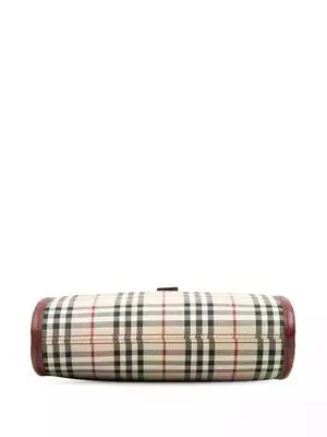 Burberry House Check Canvas Crossbody Bag - Red