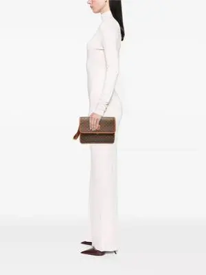 Celine 2008 Macadam Coated Canvas Clutch Bag - Brown