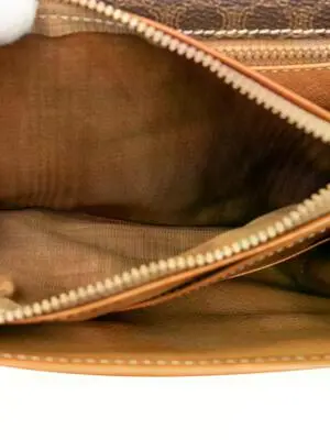 Celine 2008 Macadam Coated Canvas Clutch Bag - Brown