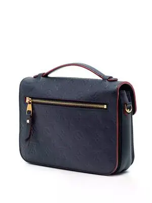 LOUIS VUITTON 2017 Monogram Empreinte Pochette Metis Satchel - Blue
