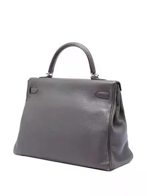 Hermès Clemence Kelly Ii Retourne 35 Satchel - Grey