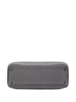 Hermès Clemence Kelly Ii Retourne 35 Satchel - Grey