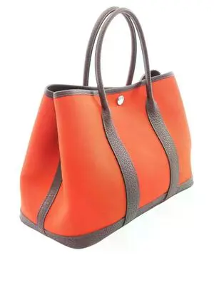 Hermès 2021 Toile And Negonda Garden Party 30 Tote Bag - Red