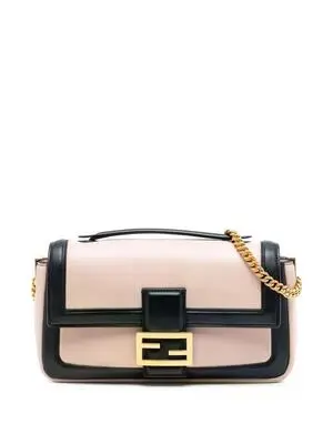 Fendi 2010-2025 Leather Chain Midi Baguette - Pink