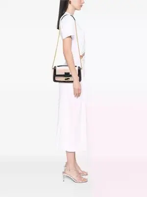 Fendi 2010-2025 Leather Chain Midi Baguette - Pink