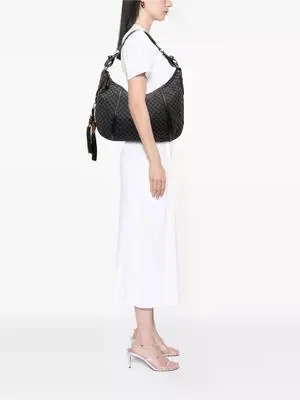 Gucci 2016-2026 Medium Diamante Canvas Techno Horsebit Hobo Bag