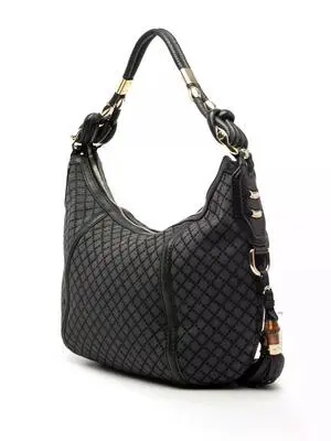 Gucci 2016-2026 Medium Diamante Canvas Techno Horsebit Hobo Bag