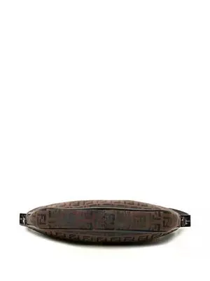 Fendi 2000-2010 Mini Zucchino Canvas Shoulder Bag - Brown