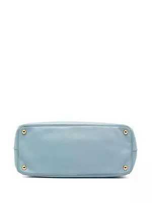 Prada 2010-2026 Large Saffiano Lux Galleria Double Zip Satchel - Blue