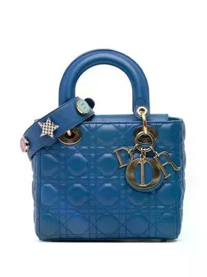Dior 2016 Small Lambskin Myabcdior Lady Satchel - Blue