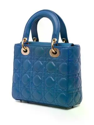 Dior 2016 Small Lambskin Myabcdior Lady Satchel - Blue